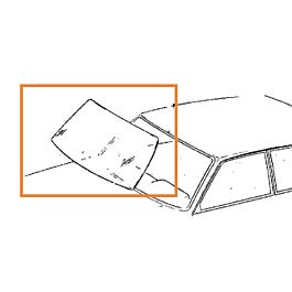 "Volvo 240+260 Tinted Windshield with Bar, Part 1246661 - Pre-1990 Model"