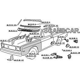 "Volvo 140 Front Panel 71+ - Genuine Volvo Part No. 9025231"