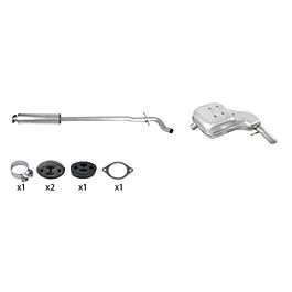 Volvo exhaust set V70 XC70 rear silencer and intermediate silencer from ...